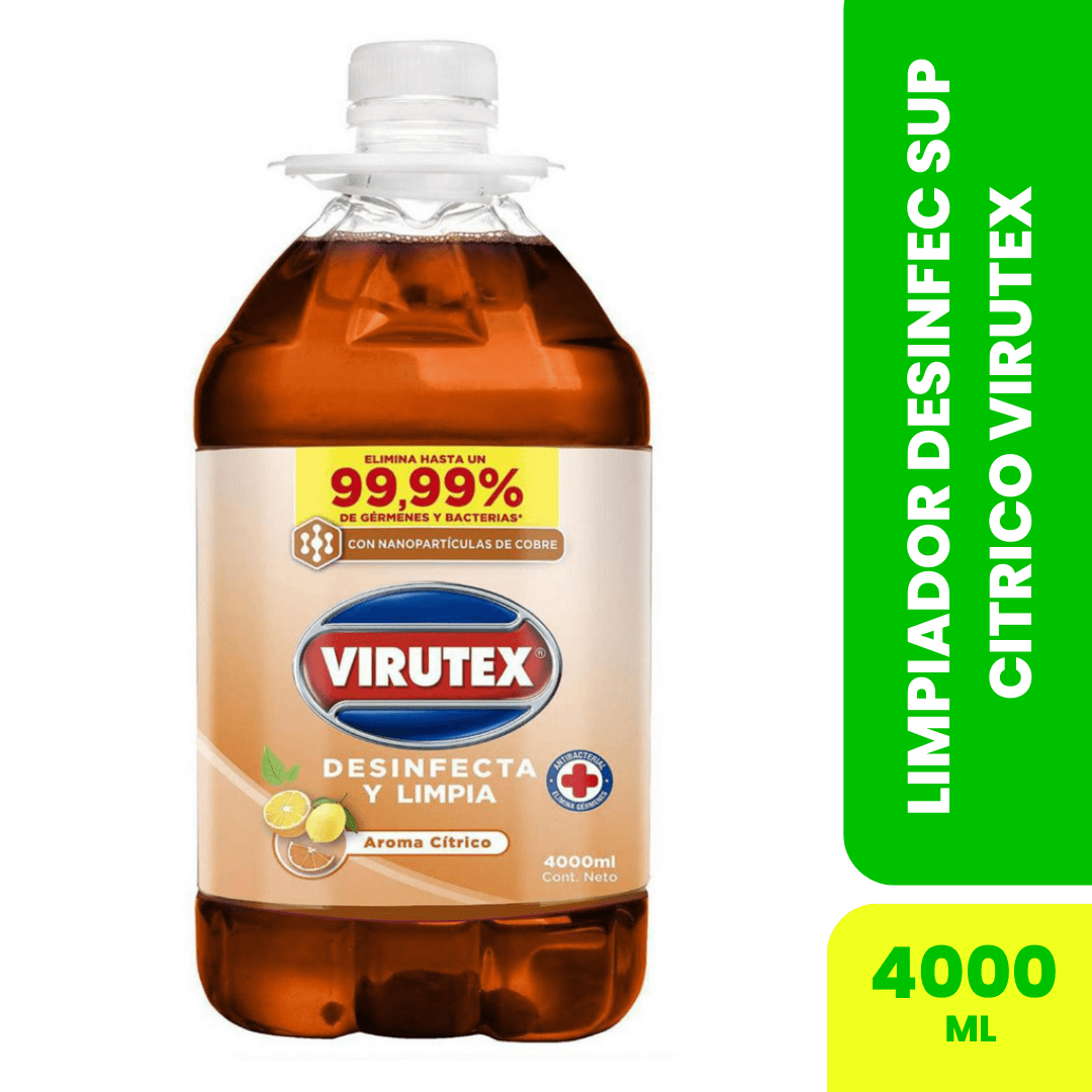 LIMPIADOR DESINFEC SUP CITRICO 4000ML - VIRUTEX | PABEL, Aseo y Limpieza