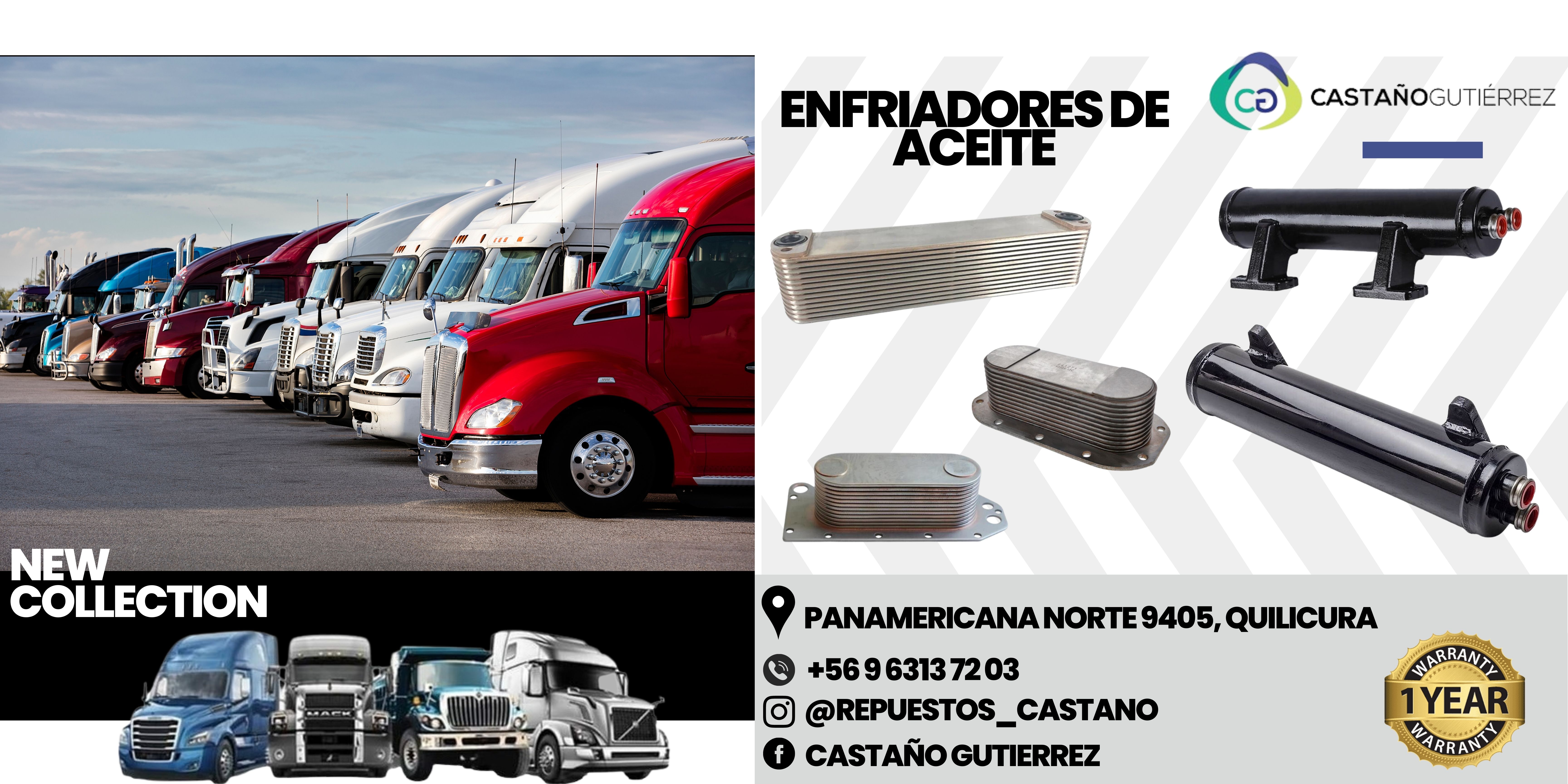 ENFRIADORES DE ACEITE | HERMANOS CASTAÑO GUTIERREZ TRUCK SPA