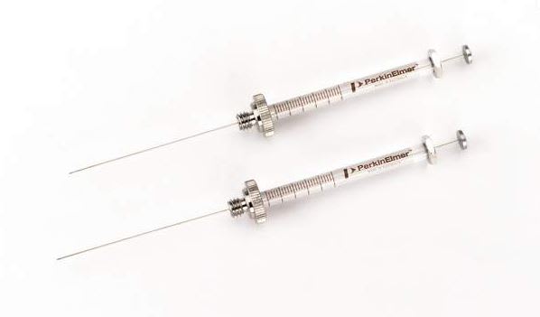 Jeringa en columna de 5 uL con émbolo metálico y aguja de 0,47 mm de ...