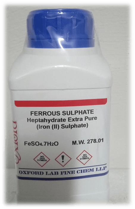 FERROUS SULPHATE HEPTAHYDRATE 98.5% EXTRA PURE (Inc IGV) | Envirotechlab