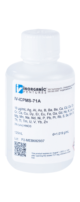 10 PPM 43 ELEMENT ICP CALIBRATION/QUALITY CONTROL STANDARD-ISO 17034 ...