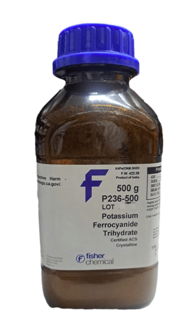 POTASSIUM FERROCYANIDE TRIHYDRATE 500G-FISHER CHEMICAL, P236-500 (INC ...