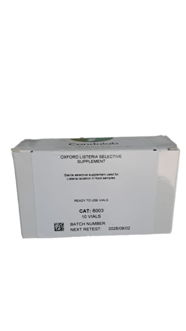 OXFORD LISTERIA SELECTIVE SUPPLEMENT 10 VIALS-CONDALAB, 6003 (INC IGV ...