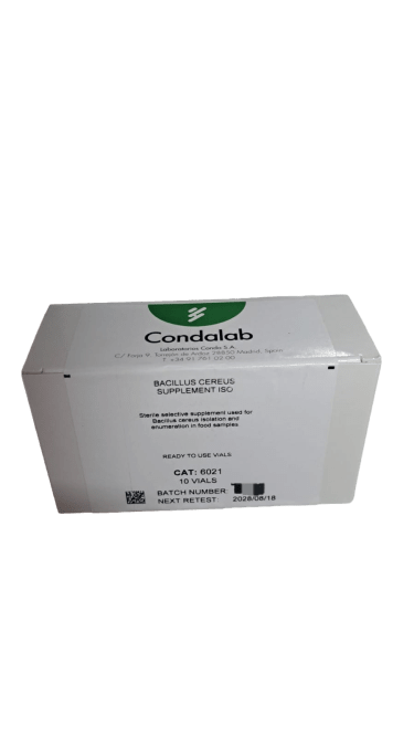 BACILLUS CEREUS SUPPLEMENT ISO 10 VIALS-CONDALAB, 6021 (INC IGV ...
