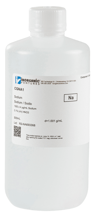 1000ug/mL SODIUM 500mL-ISO 17034 (INC IGV) | Envirotechlab