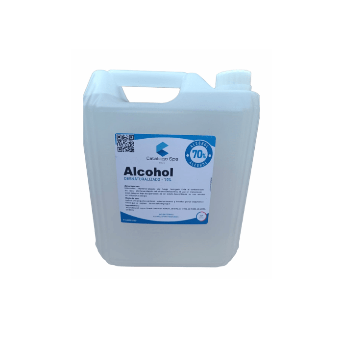 Alcohol 70% 5 Litros. Catálogo Spa | Super Costo | Pañales y productos de higiene al mejor precio