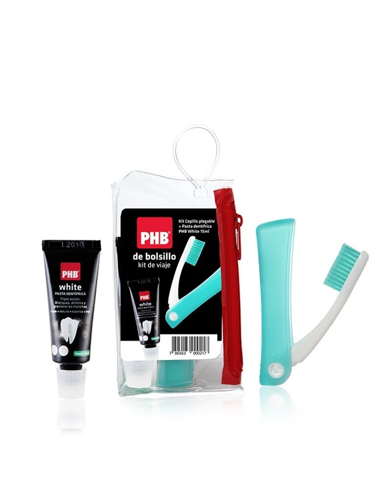 Kit de viaje Cepillo Dental PHB + Mini Pasta White PHB 15ml | Super ...