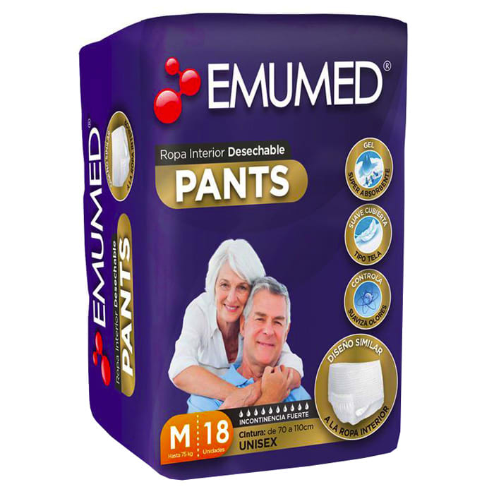 Calzón Talla M 18 un. Emumed Pants | Super Costo | Pañales y productos ...
