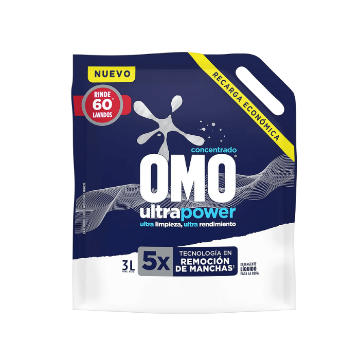 Detergente Líquido Ultra Power Concentrado 3 Lt. Omo | Super Costo ...