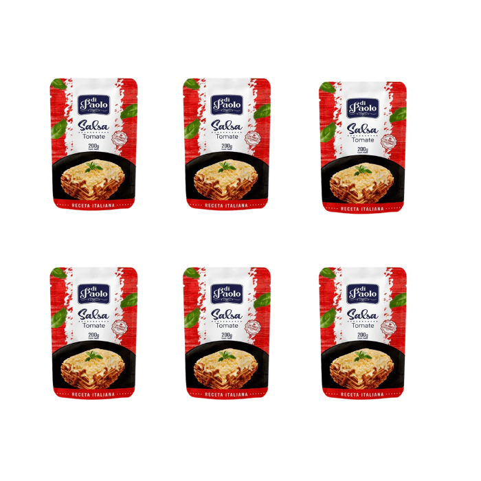 Pack 6 Sachet Salsa de Tomate Italiana 200 Gr. Di Paolo | Super Costo ...