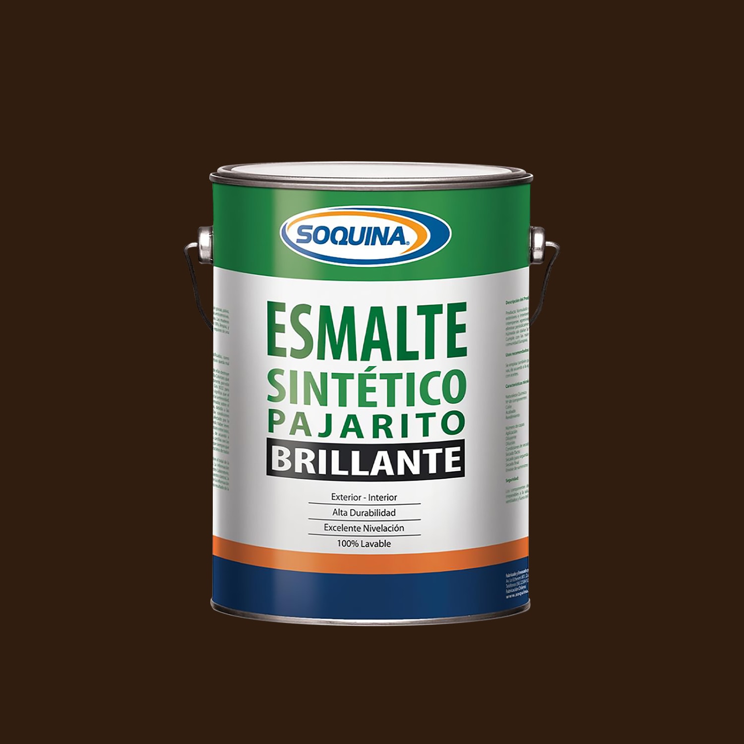 ESMALTE SINTETICO CAFE MORO PAJARITO 1LT SOQUINA | Forzza