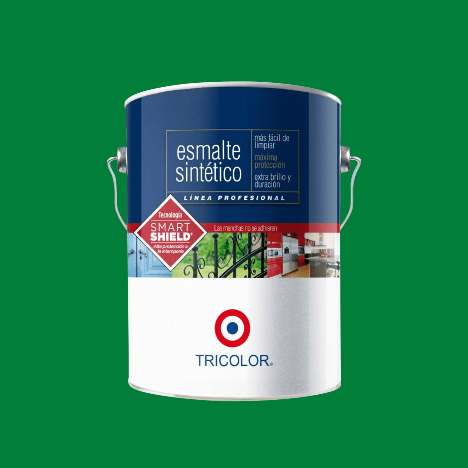 PINTURA ESMALTE SINTETICO COLOR VERDE TREBOL 1GL TRICOLOR | Forzza