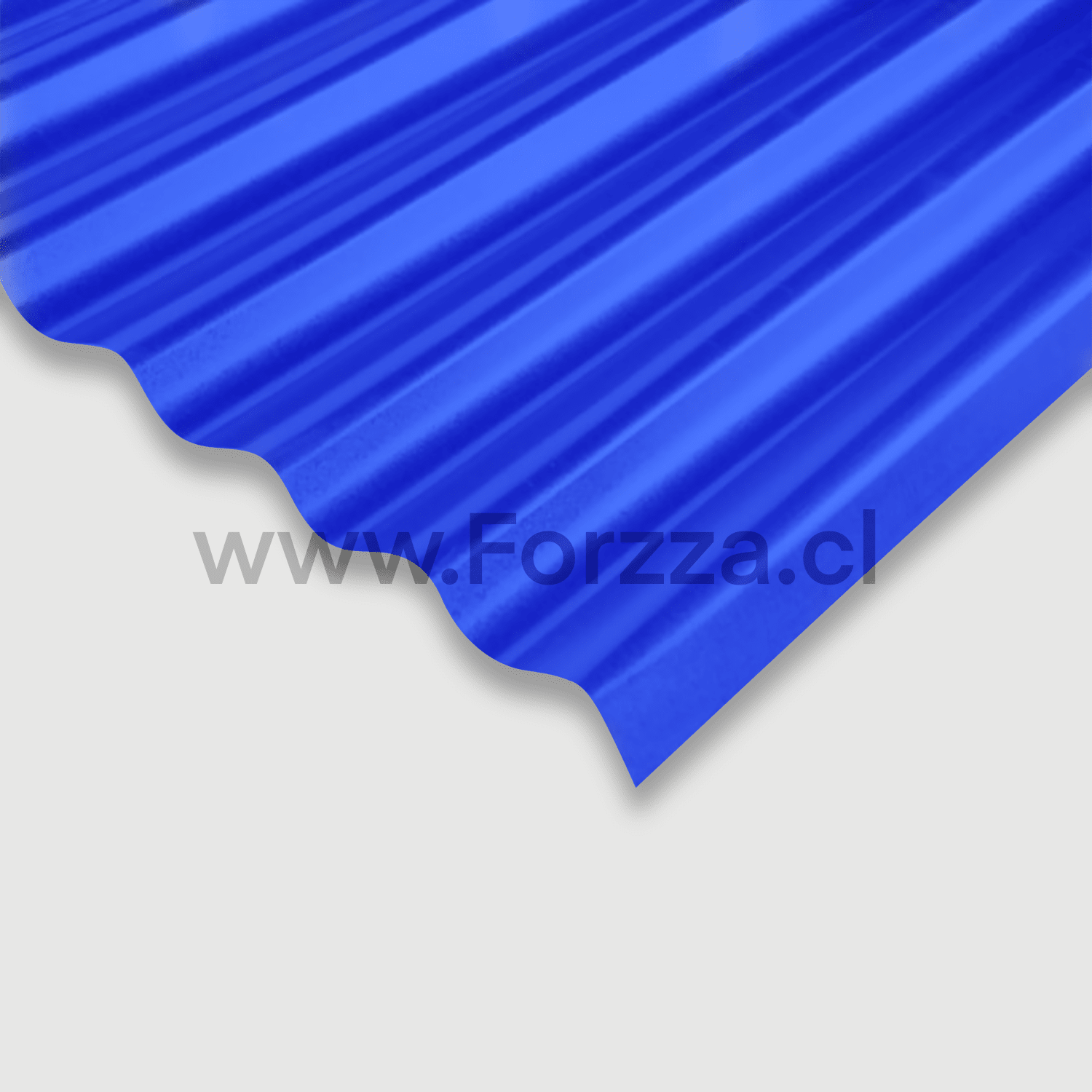 CALAMINA PVC ONDULADA AZUL 1.0MM 3.7M X 0.93M 3.44M2 | Forzza