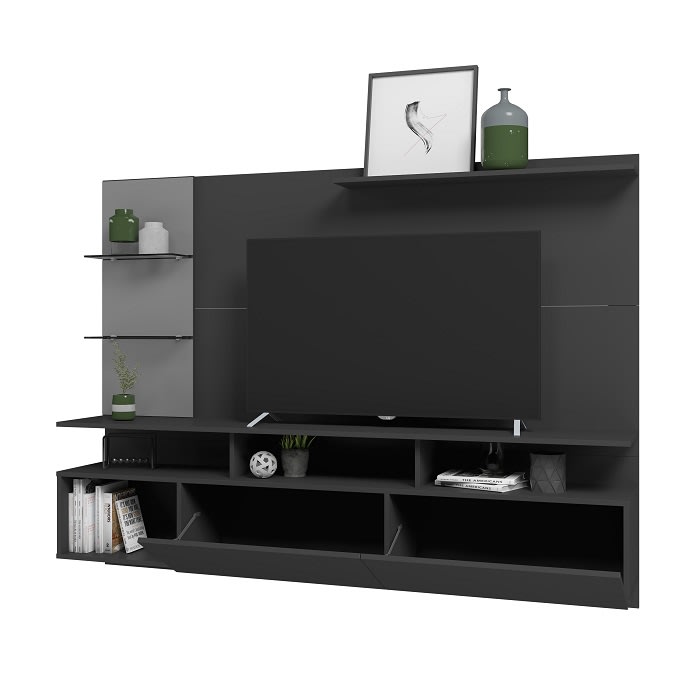 Panel Rack Tv 55'' VE Negro | VE MUEBLES