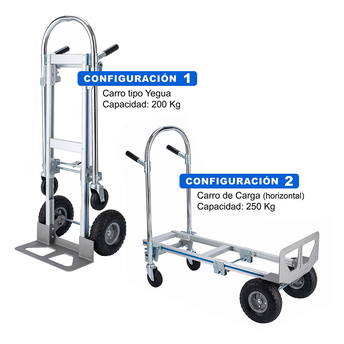 Yegua Y Carro De Carga De Aluminio, 2 Formatos 250k Max | Comercial Globex