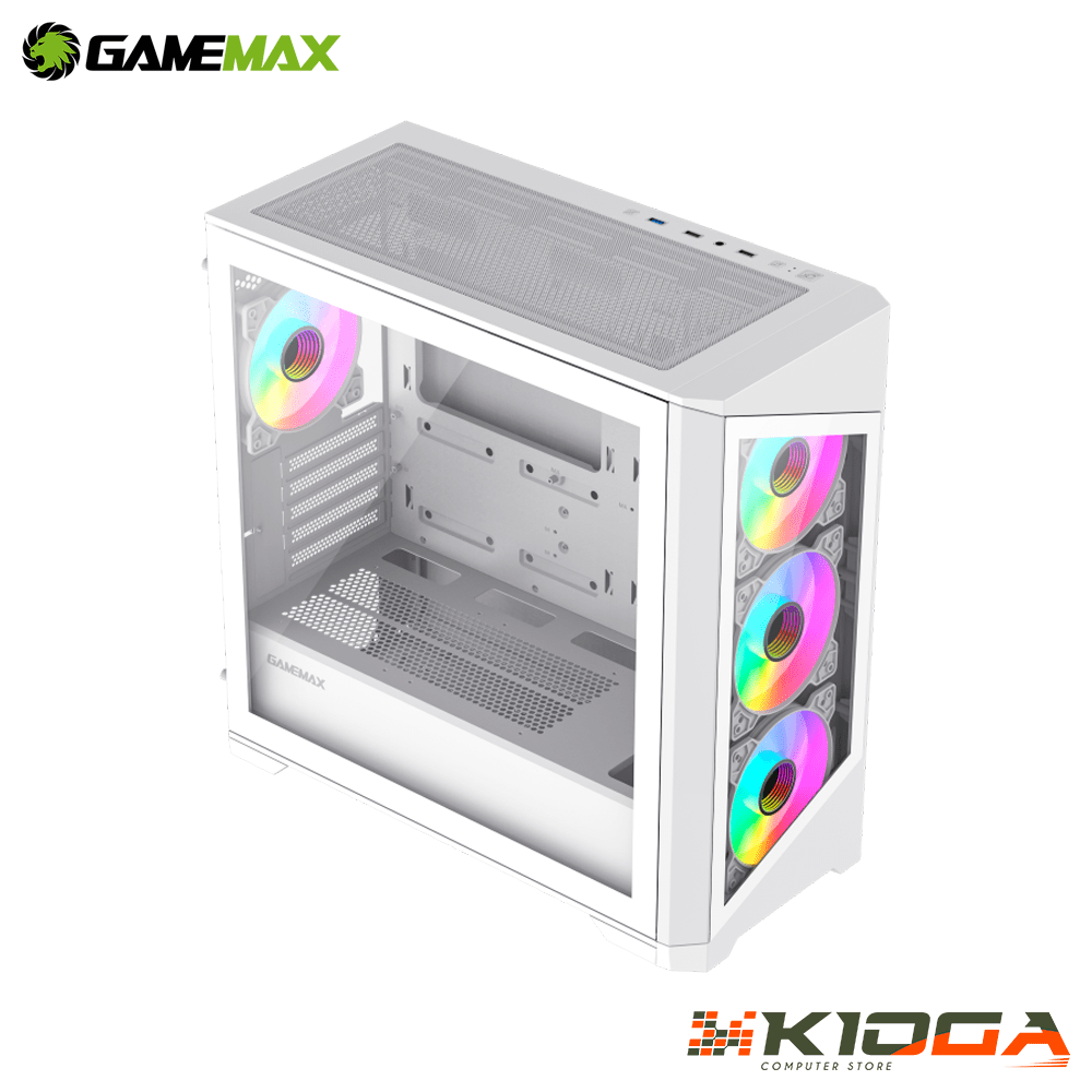 CASE GAMEMAX DESTROYER TGW WHITE ARGB | KIOGA COMPUTER STORE
