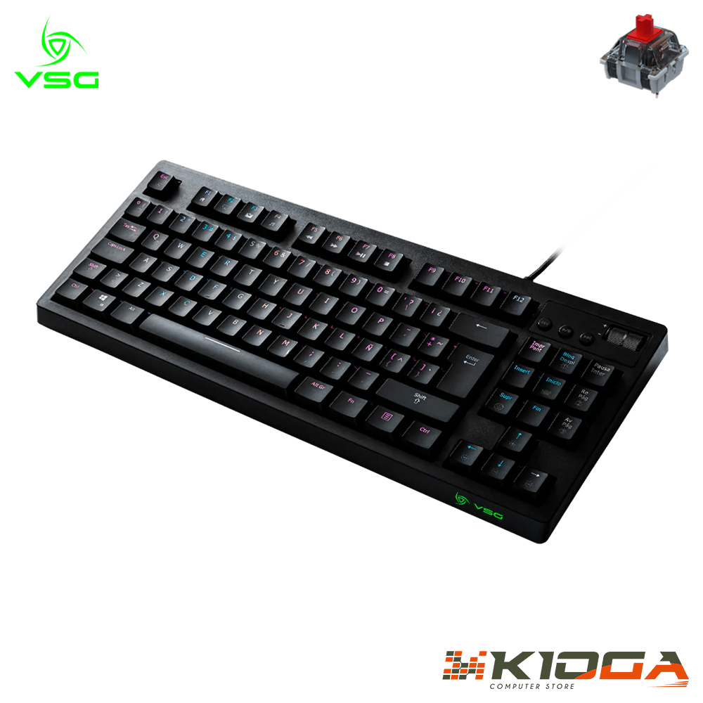 TECLADO VSG QUASAR BLACK RGB - RED SWITCH | KIOGA COMPUTER STORE