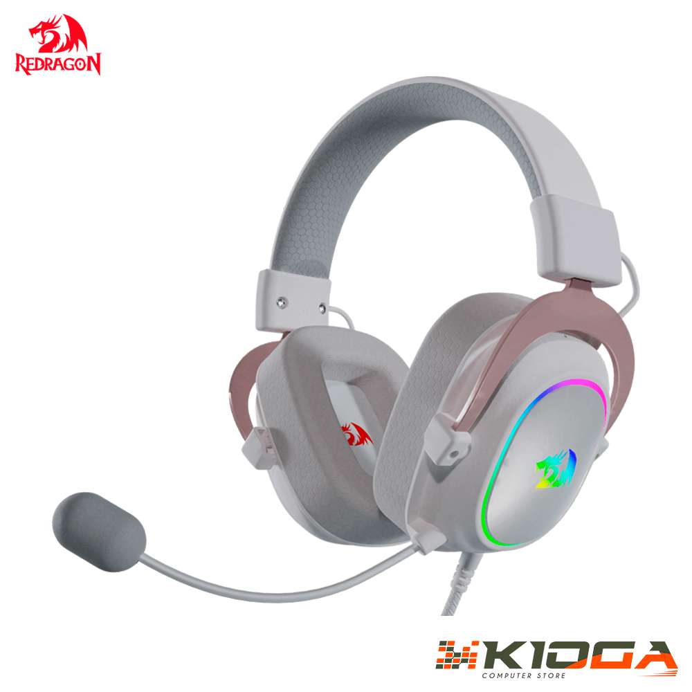 AUDIFONO REDRAGON ZEUS X RGB WHITE | KIOGA COMPUTER STORE