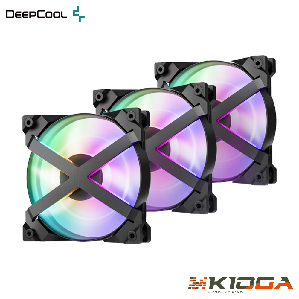 FAN KIT(3 FAN + CONTROLLER) DEEPCOOL MF120 GT ARGB | KIOGA COMPUTER STORE