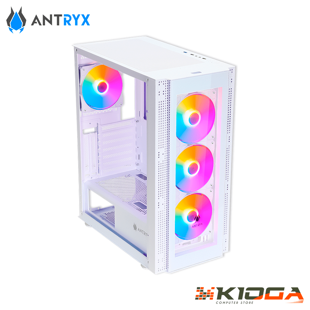 CASE ANTRYX RX 260 WHITE FRGB FAN X4 | KIOGA COMPUTER STORE