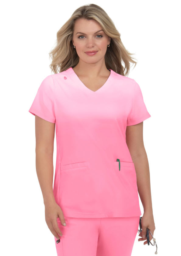 Reclaim Placement 1088 PLM Top - Peony Pink Ombre | Dra Marian - Scrubs ...