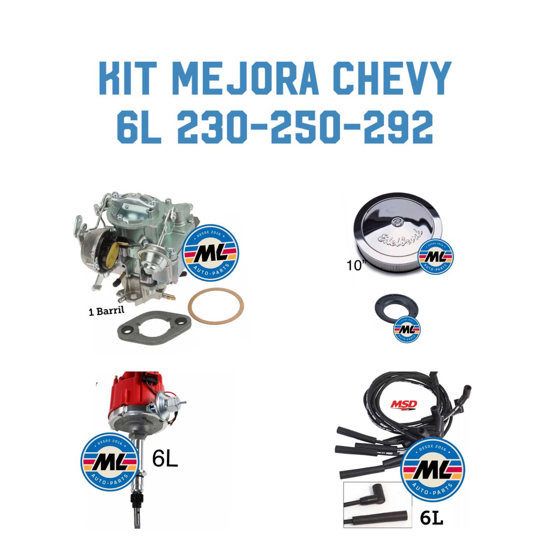 KIT Mejora Chevy Motor 6L 230-250-292 | ML AUTO PARTS