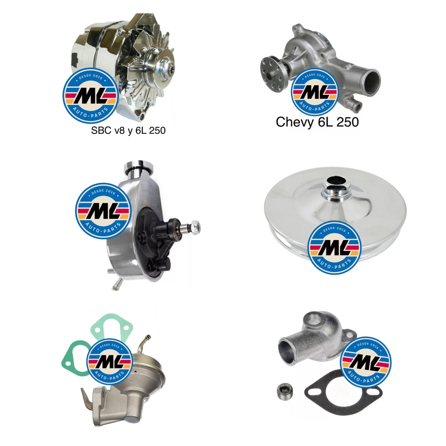 PACK MEJORA ACCESORIOS DE MOTOR CHEVY 250 | ML AUTO PARTS