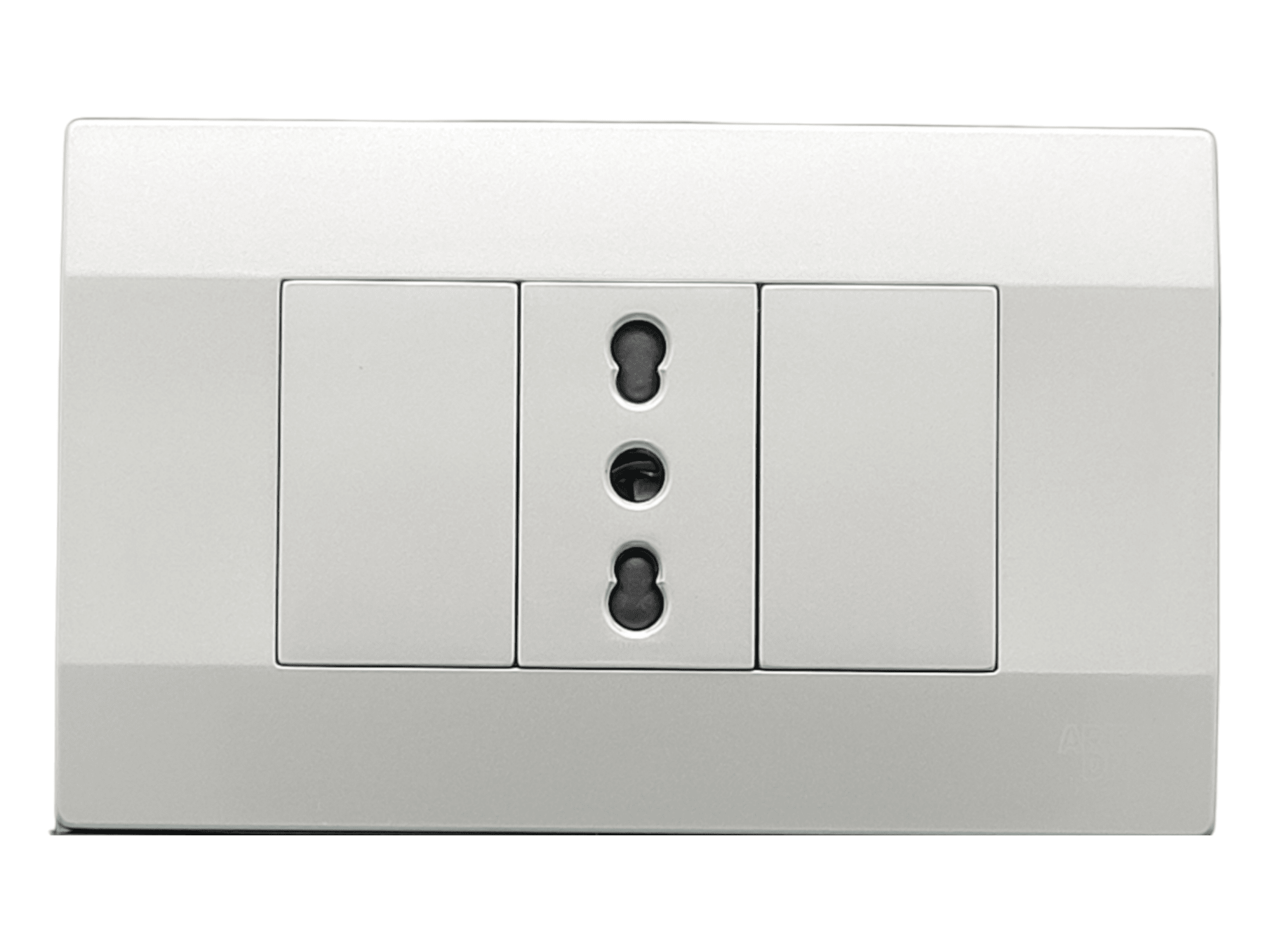 Armado - Tomacorriente Simple 10/16A. Plata Serie K | ART DNA