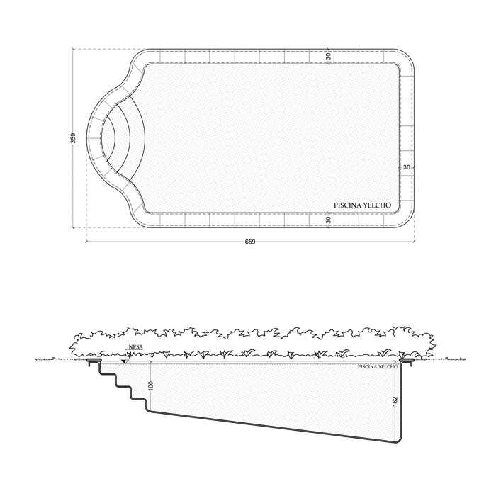 Piscina Fibra Yelcho | Aba Piscinas