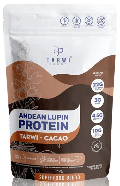 ANDEAN LUPIN PROTEIN TARWI CACAO 250 GR | JAN VEGAN MARKET