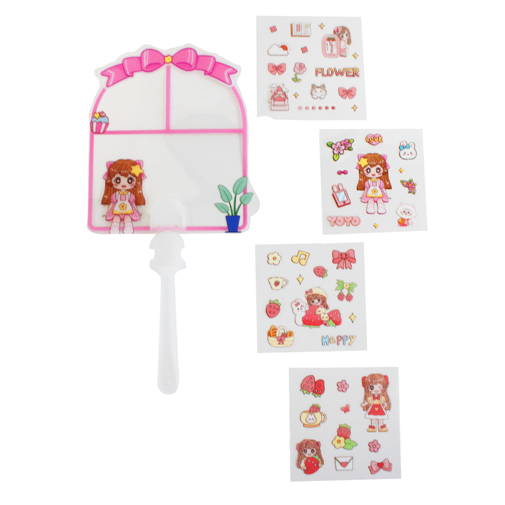 Set Abanico Con Stickers | Newtree | Artículos para el hogar y más