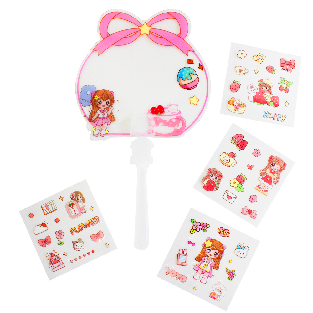 Set Abanico Con Stickers | Newtree | Artículos para el hogar y más