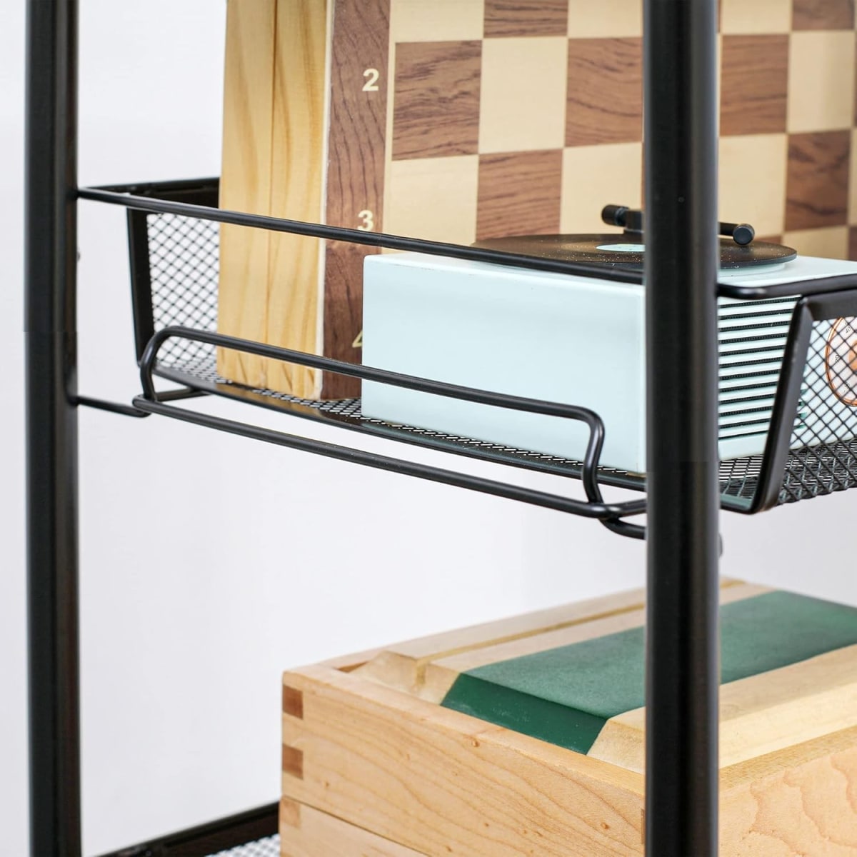 Carro Organizador Multiuso Acero Negro 5 Bandejas Removibles | ct-prochef