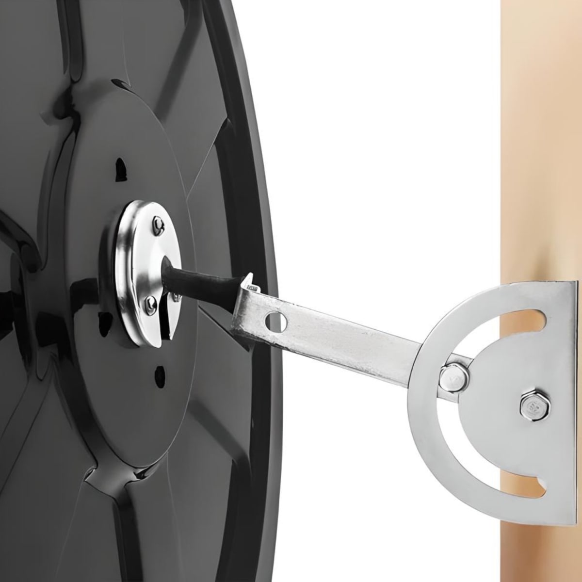Espejo ProChef 30 Cm. Curvo Convexo para Muro (base negra) | ct-prochef