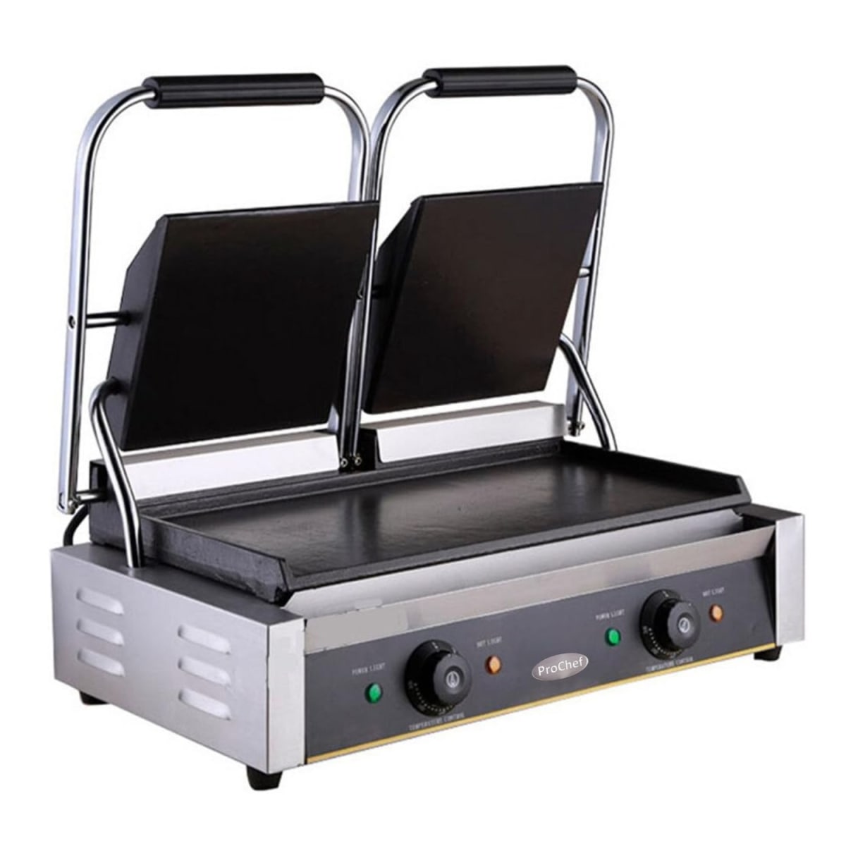 Plancha Sandwichera doble Panini Grill Acero Inox. | ProChef