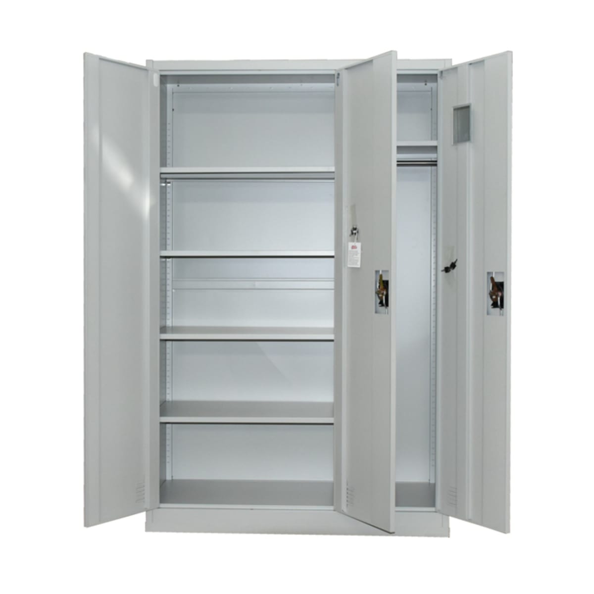 Armario de Acero 90x40x185 cm. 8 Espacios. 2 Cuerpos 3 Puertas | ProChef