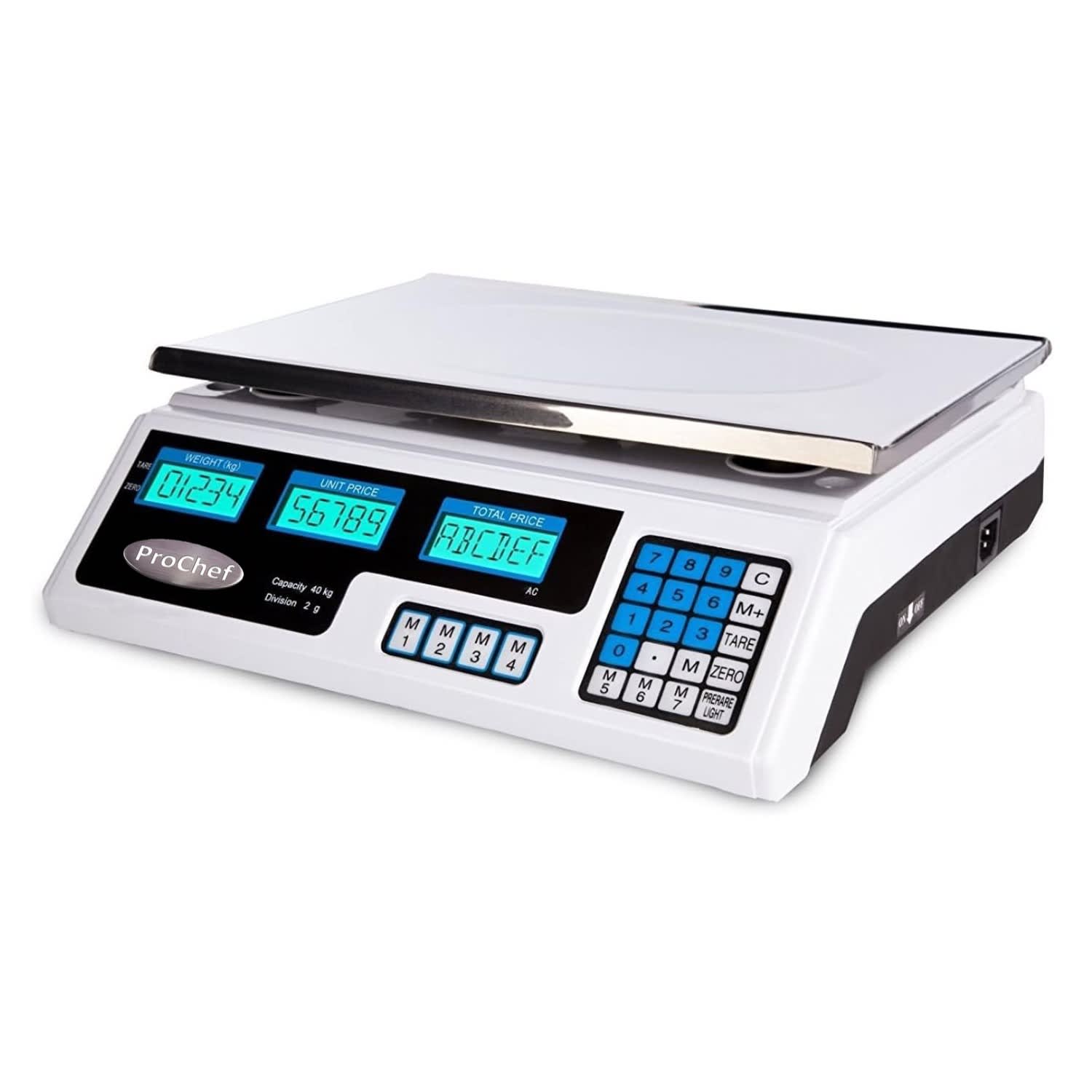 Pesa Digital ProChef 40 Kg. x 2 Gr. LCD. Electrica y Bateria. | ProChef