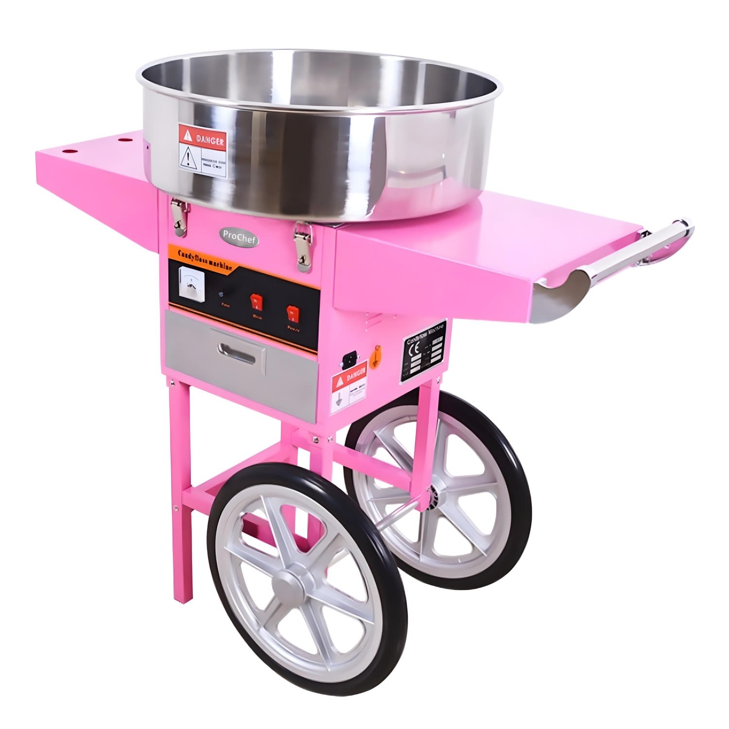 Máquina algodonera de algodón de azúcar con carro | ct-prochef