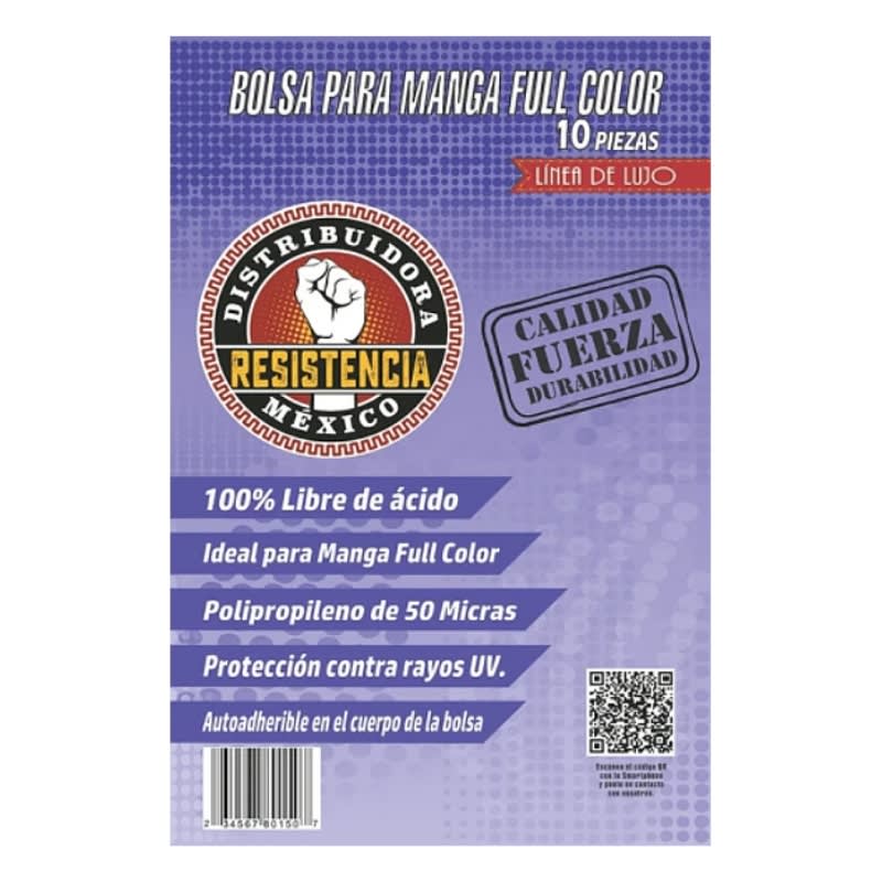 Bolsa Manga Full Color - 10 piezas - LA RESISTENCIA | Tsuki Manga Store
