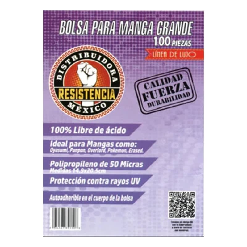 Bolsa Manga Grande Lujo - 100 piezas - LA RESISTENCIA | Tsuki Manga Store