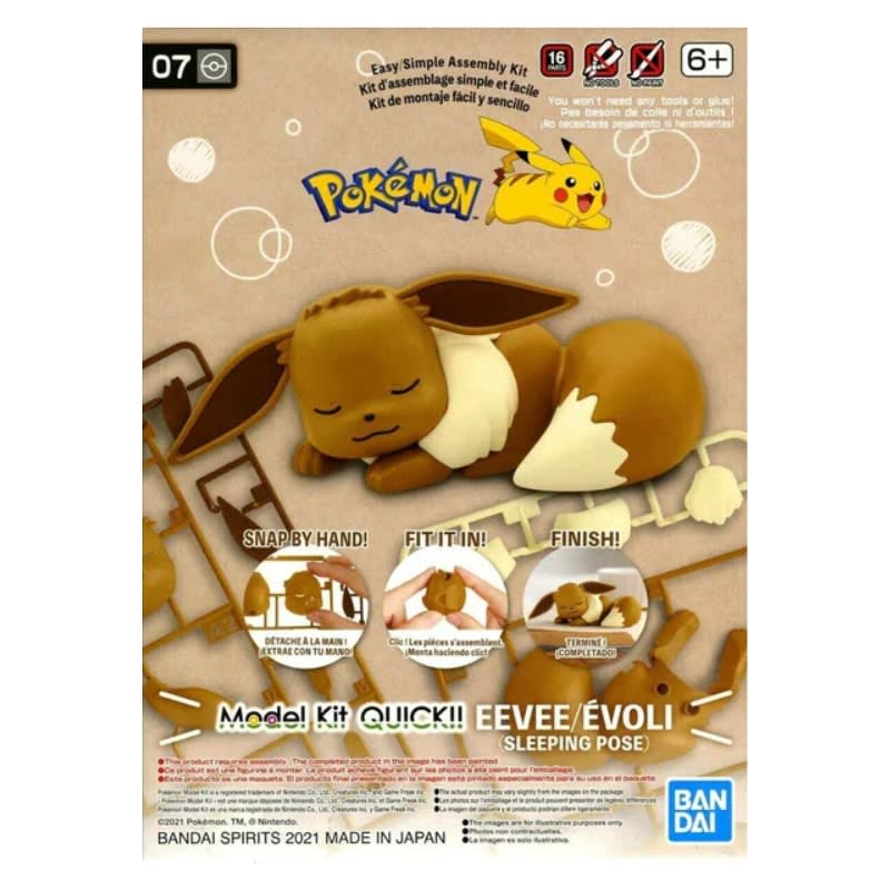 MODEL KIT POKEMON QUICK 07 EEVEE GOODNIGHT POSE BANDAI HOBBY | Tsuki ...