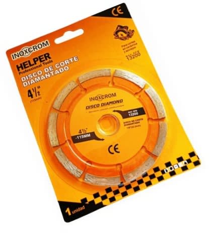 DISCO DE CORTE DIAMANTADO Ø4 1/2 Pulg. HELPER | Central Gasfiter