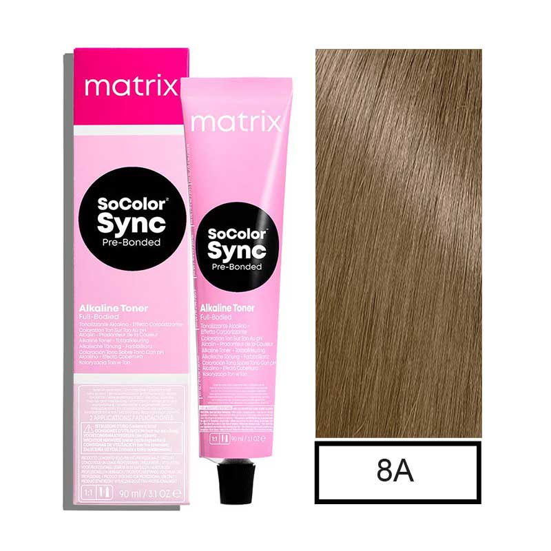 TINTURA MATRIX SOCOLOR SYNC 8A (RUBIO CENIZA CLARO) | IMPORTADORA Y ...