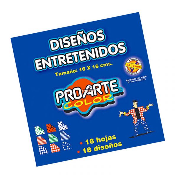 BLOCK PAPEL ENTRETENIDO PROARTE 16X16 18 HJS | IMPORTADORA Y DISTRIBUIDORA CAREMARC