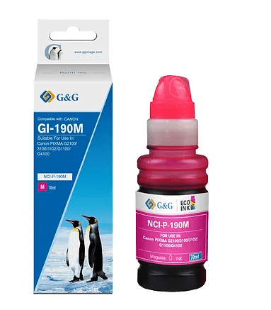 BT 70 ML MAGENTA PREMIUM G&G GI-190 CANON | IMPORTADORA Y DISTRIBUIDORA CAREMARC