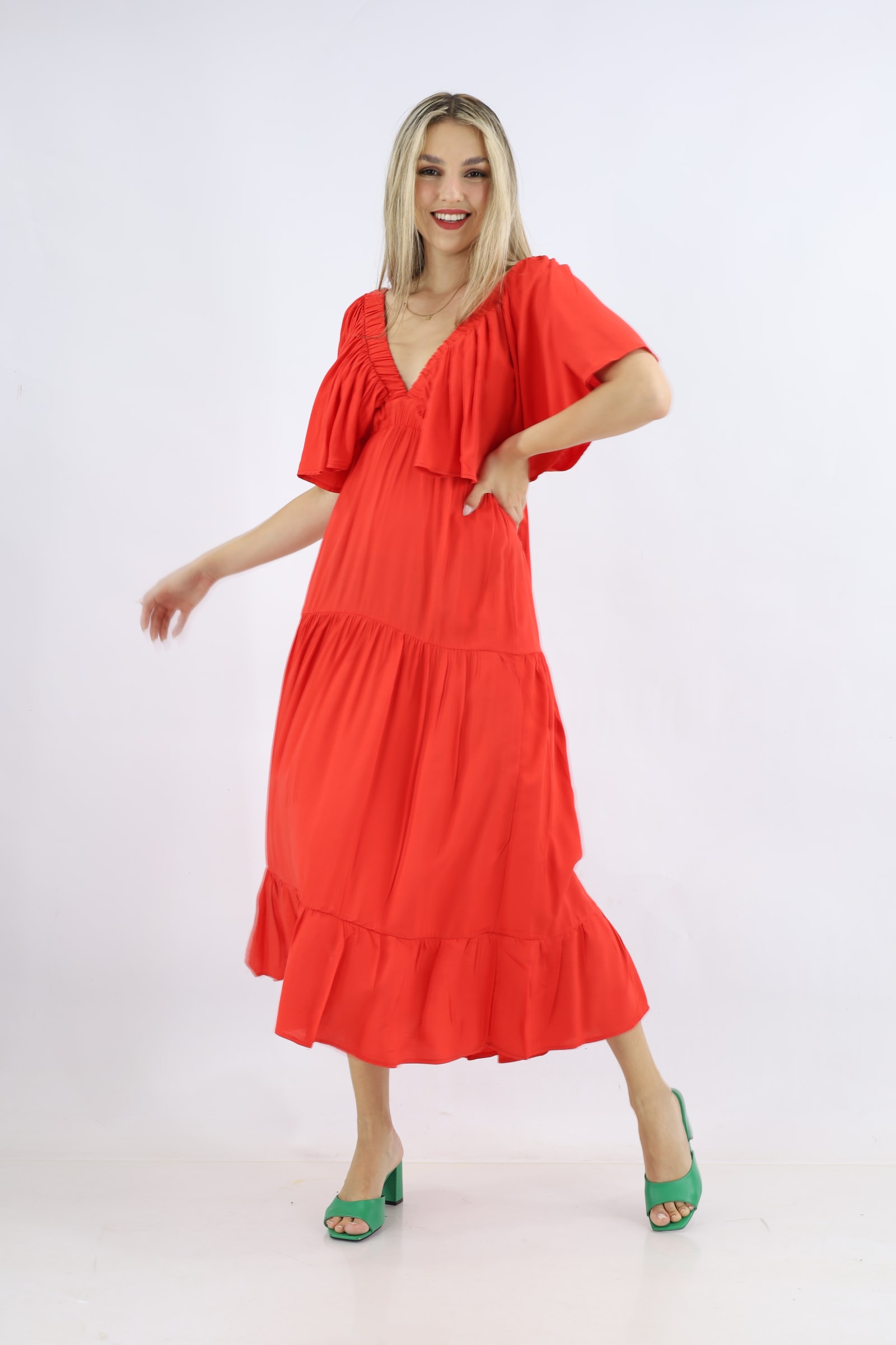 Vestido Rumbera Rojo | ADDEL