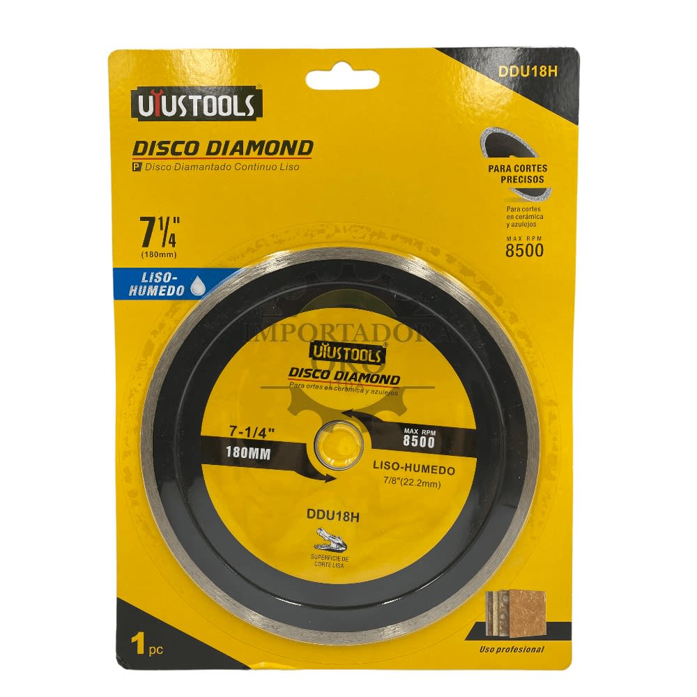 Disco diamantado liso 7 1/4" ddu18h | Importadora Oro Limitada