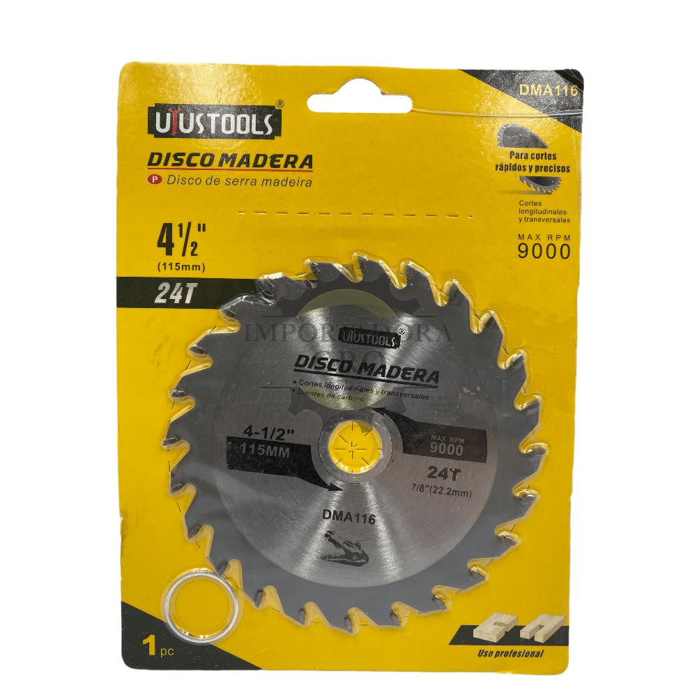 Disco para madera 4 1/2"x24D | Importadora Oro Limitada