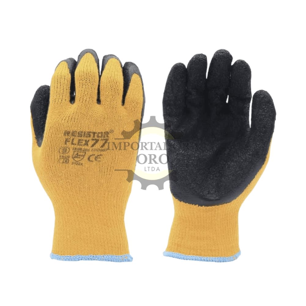 Guante flex 77 palma latex 12 pares | Importadora Oro Limitada