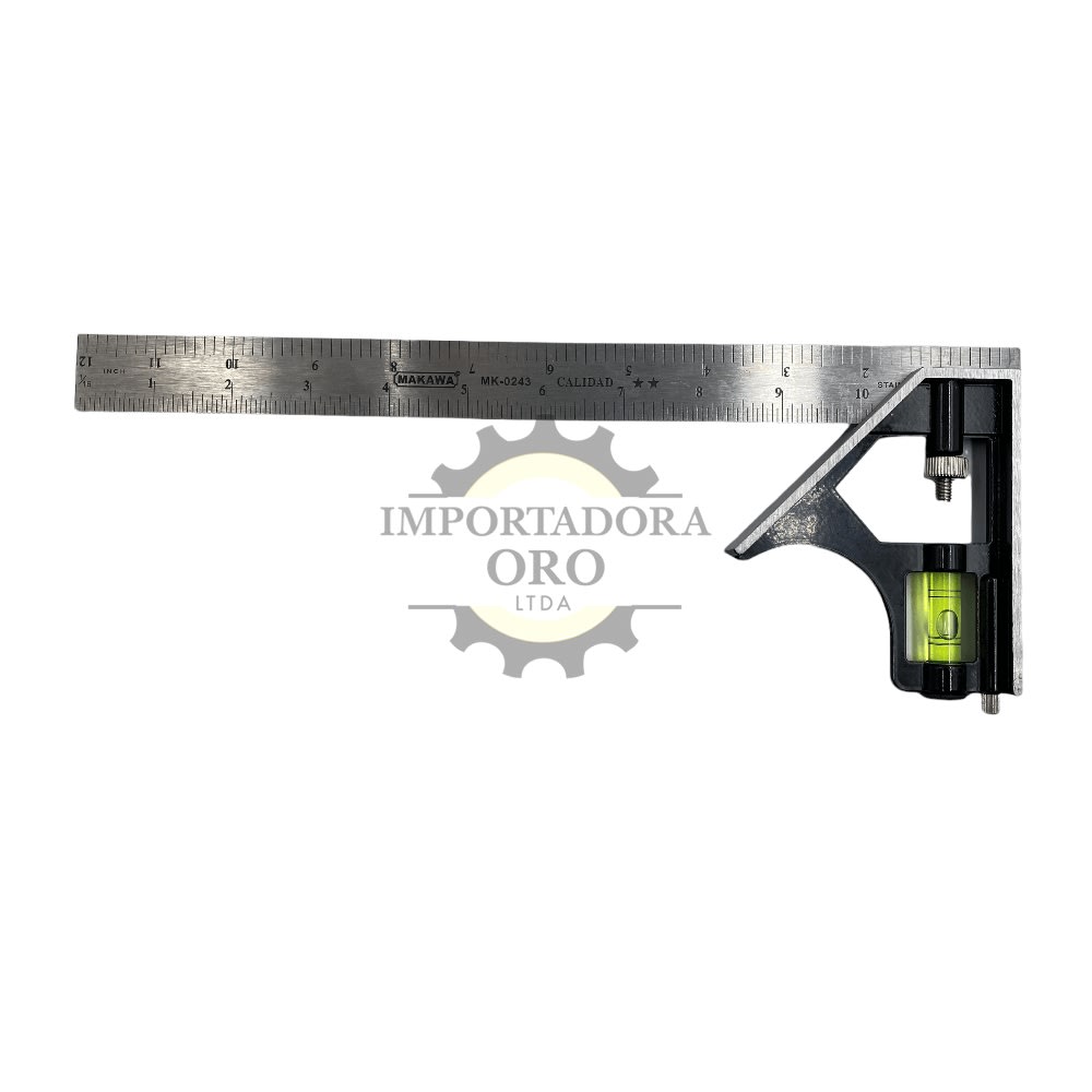 Escuadra con Nivel 12" MK0243 | Importadora Oro Limitada